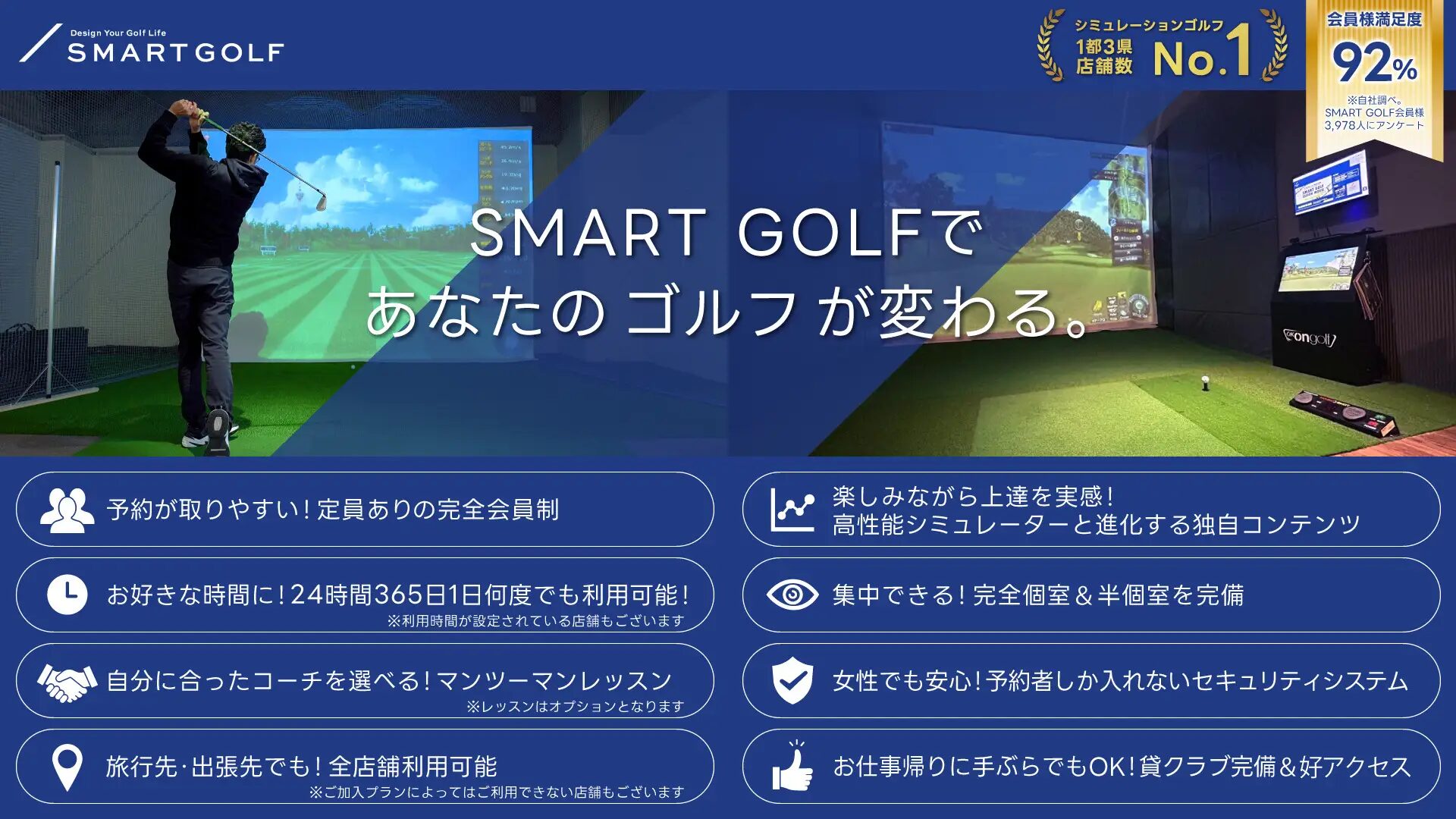 【2025年】スマートゴルフ（SMART GOLF）口コミ・評判！料金と特徴！ゴルフスクール＆レッスンスタイル | ゴルフでクオライ